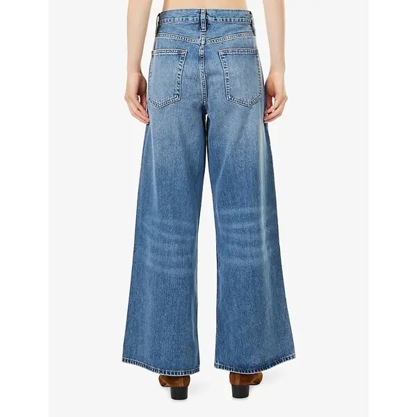 FRAME The Pixie Wide-leg Denim Jeans
