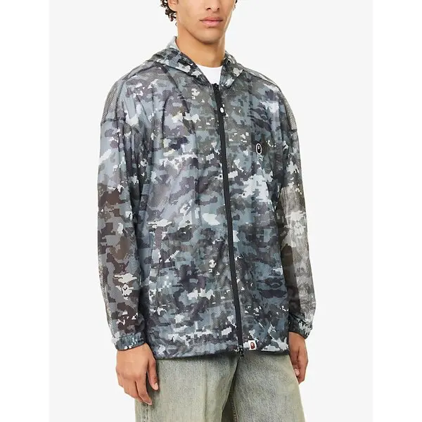 A BATHING APE Mesh Camouflage Print Hoodie