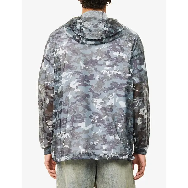 A BATHING APE Mesh Camouflage Print Hoodie