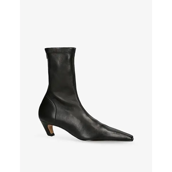Khaite Arizona Leather Ankle Boots