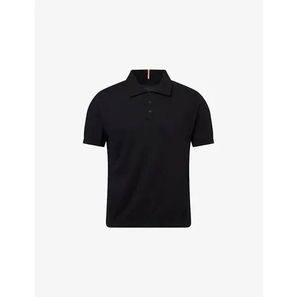 Moncler Logo-patch Short-sleeve Cotton Polo Shirt
