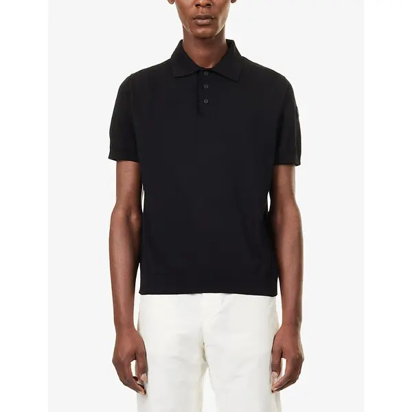 Moncler Logo-patch Short-sleeve Cotton Polo Shirt