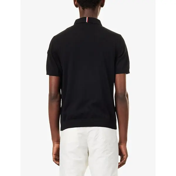 Moncler Logo-patch Short-sleeve Cotton Polo Shirt