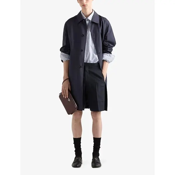 Prada Pressed Wool-blend Bermuda Shorts