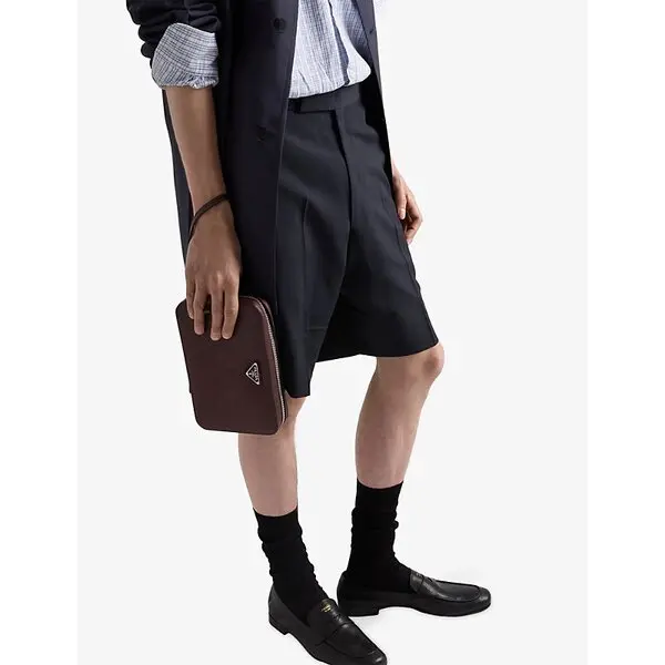 Prada Pressed Wool-blend Bermuda Shorts
