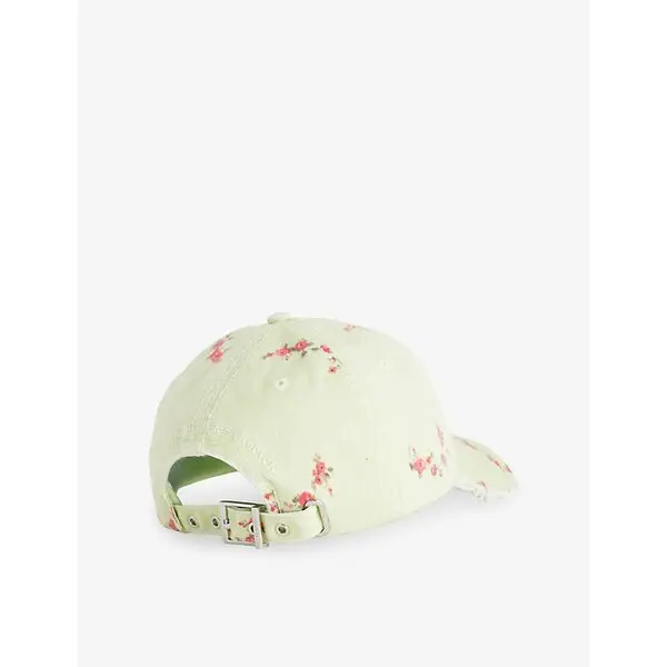 GANNI Printed Washed Canvas Cap