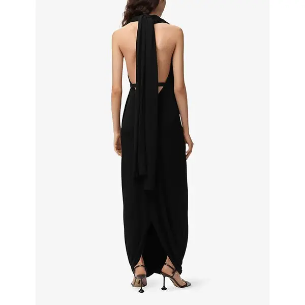 Loewe Draped Open-back Jersey Maxi Dress