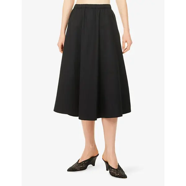 Vince Pocket Full Cotton Midi Skirt
