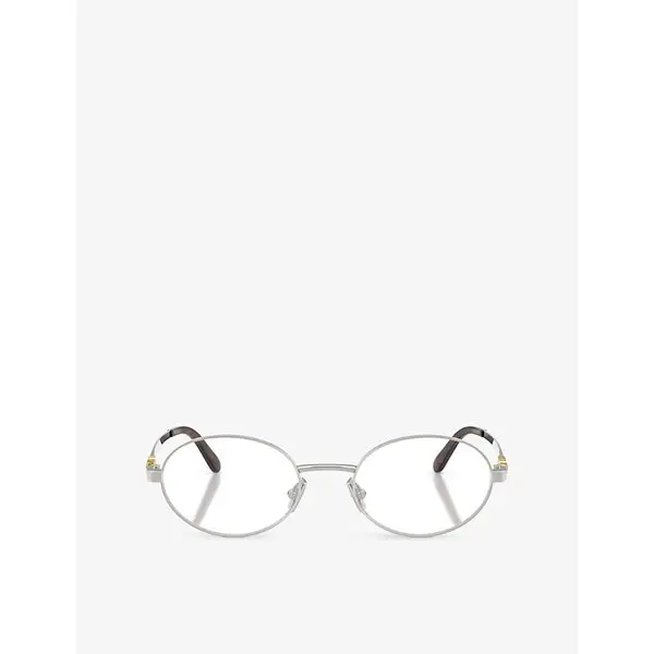 Miu Miu Round Frame Metal Eyeglasses - Silver