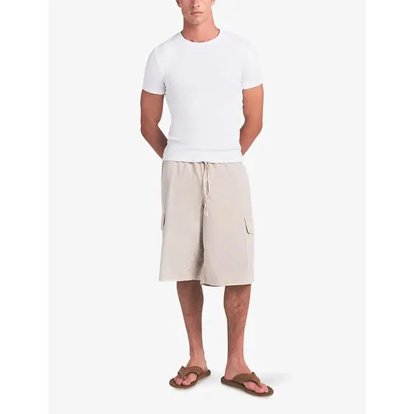 SKIMS Nylon Woven Cargo Shorts - Stone