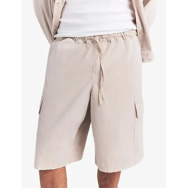 SKIMS Nylon Woven Cargo Shorts - Stone
