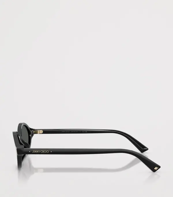 JIMMY CHOO Oval Sunglasses - Black