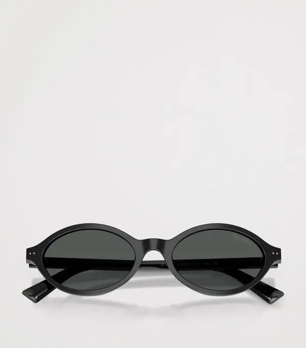 JIMMY CHOO Oval Sunglasses - Black