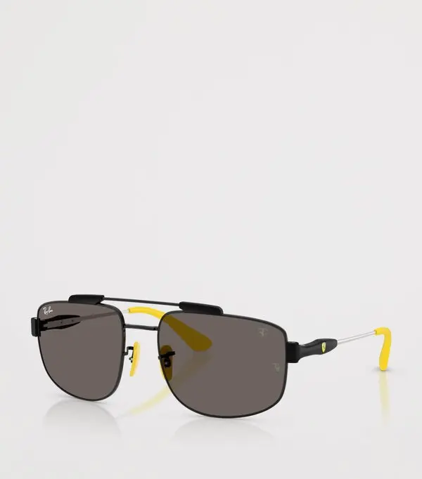 Ray-ban Scuderia Ferrari Collection Square Sunglasses - Black
