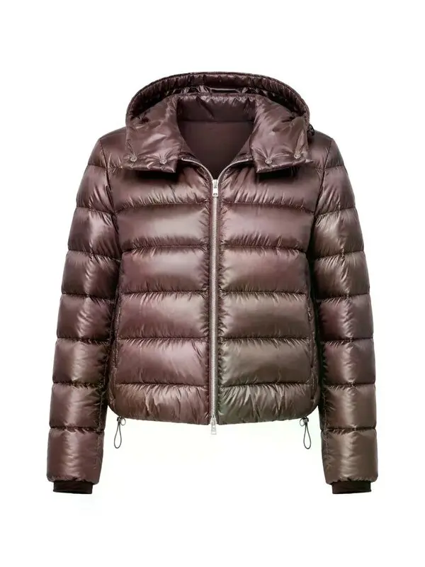 Herno Quilted Hooded Jacket - Brown