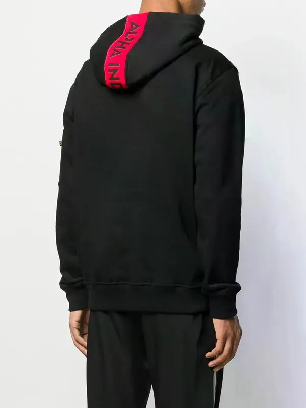 Alpha Industries Logo Stripe Detail Hoodie