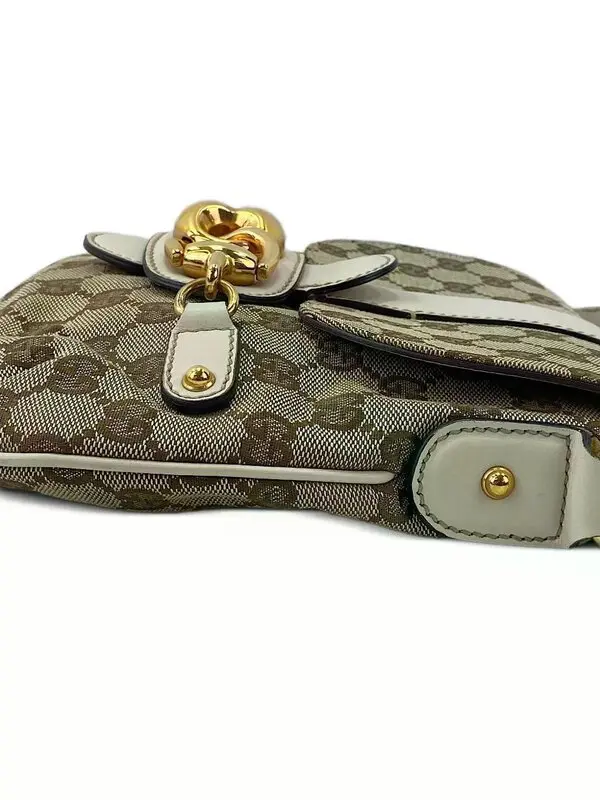 Gucci 2020s Horsebit Gg Canvas Shoulder Bag