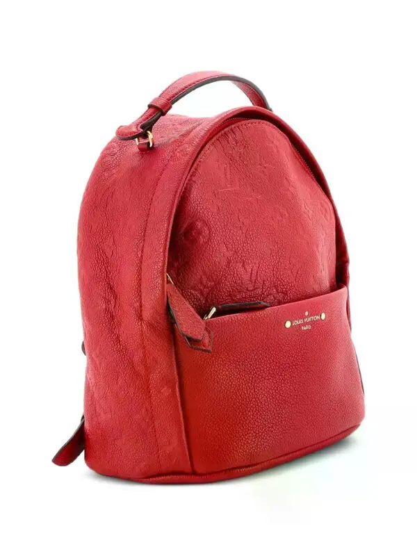 LOUIS VUITTON Sorbonne Monogram Empreinte Leather Backpack - Red