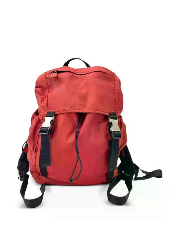 Prada 2000s Buckle-fastening Backpack - Red