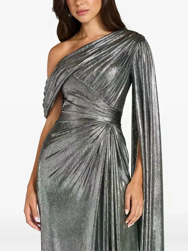 Tadashi Shoji One-shoulder Metallic Maxi Dress