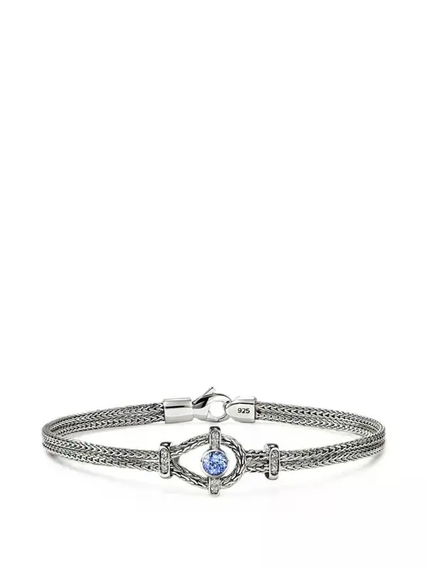 John Hardy Tanzanite And Diamond Bracelet - Silver