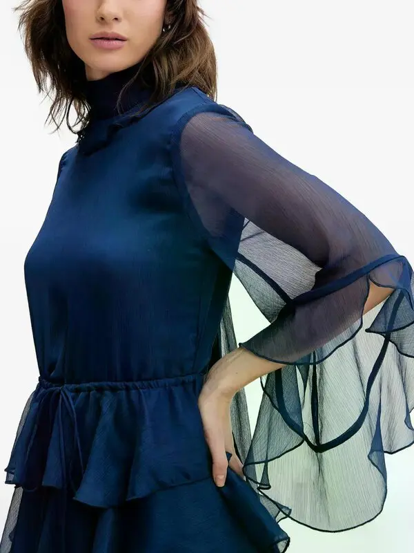 Bardot Norah Ruffled Tied Mini Dress