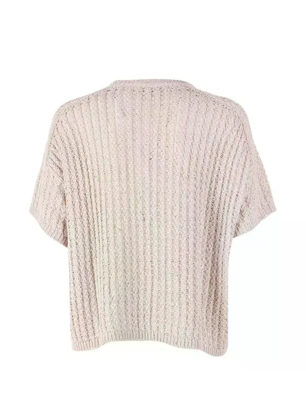 Antonelli Firenze Sequin-embellished Open-knit Sweater