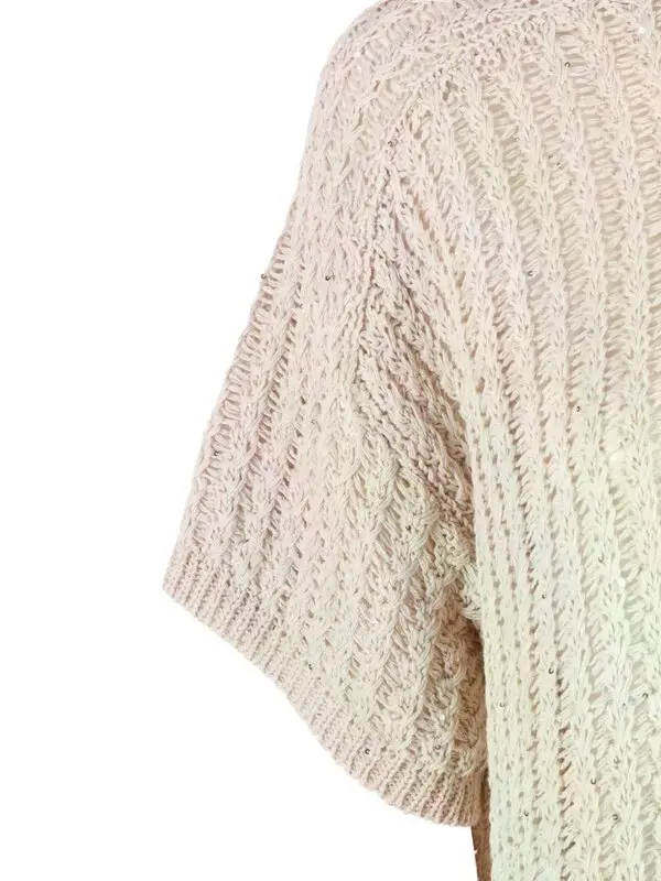 Antonelli Firenze Sequin-embellished Open-knit Sweater