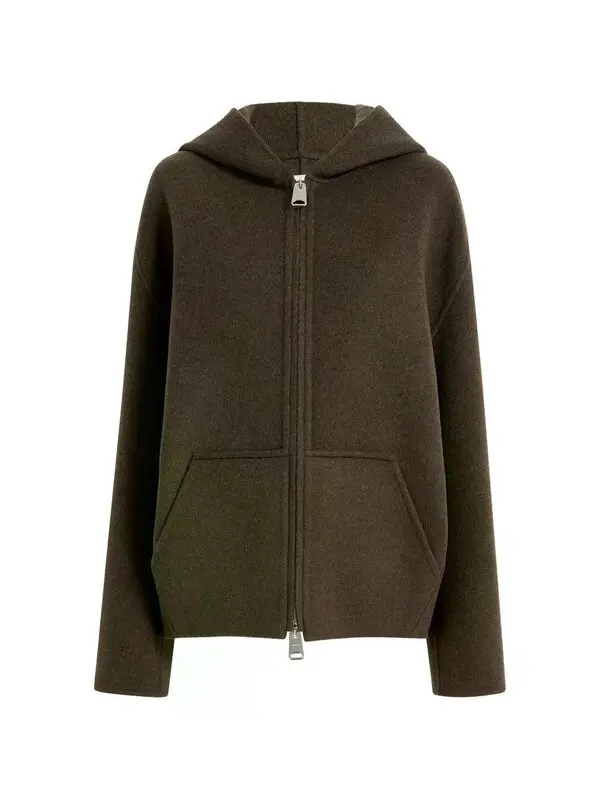 Khaite Hooded Wool Jacket - Brown