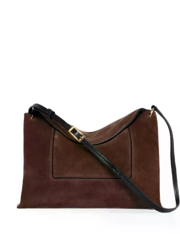 WANDLER Penelope Suede Shoulder Bag - Brown