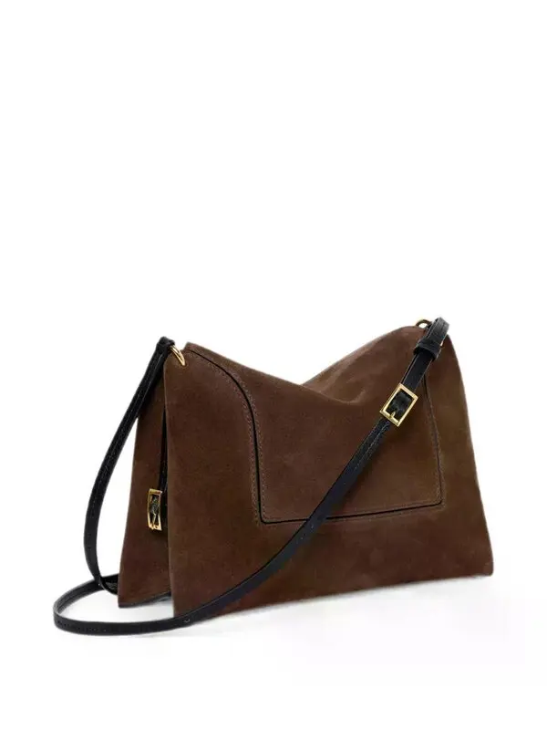 WANDLER Penelope Suede Shoulder Bag - Brown