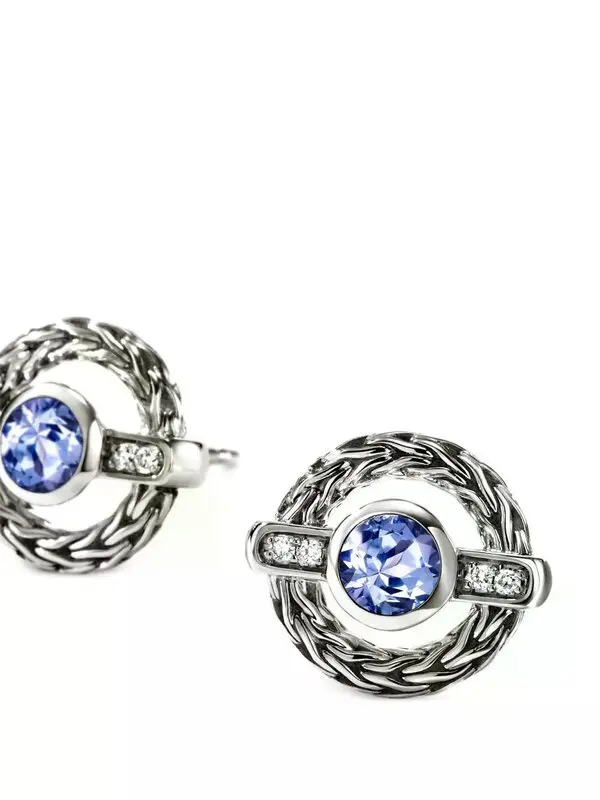 John Hardy Icon Tanzanite And Diamond Stud Earrings