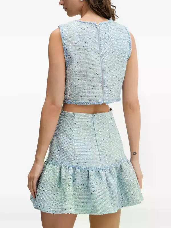 Bardot Bouclé Buttoned Sleeveless Top
