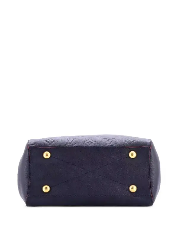 LOUIS VUITTON Montaigne Handbag Monogram Empreinte Leather Bb Satchel - Blue
