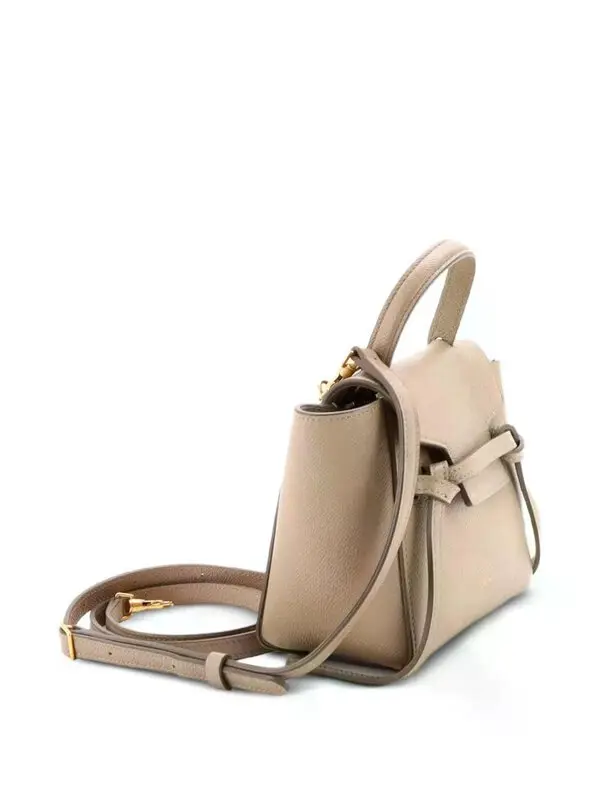 Celine Belt Bag Textured Leather Pico Shoulder Bag - Neutrals