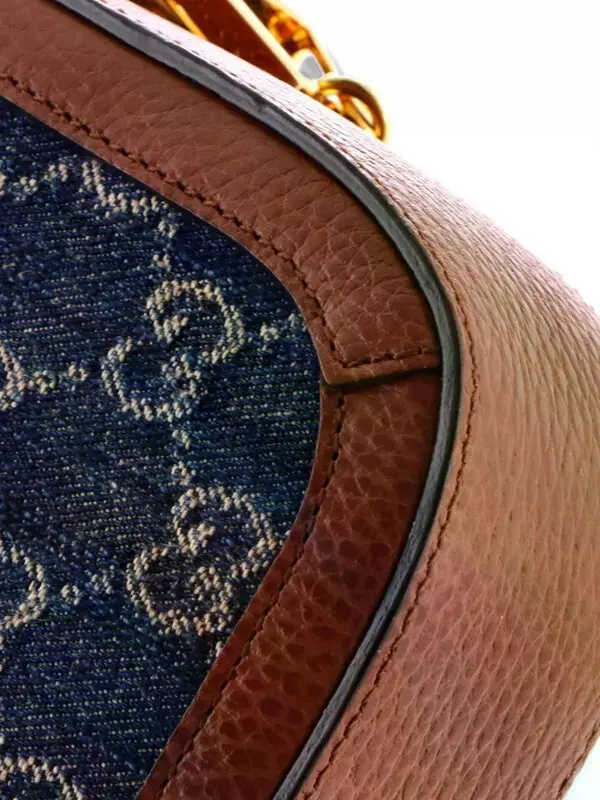 Gucci Horsebit 1955 Gg Denim Mini Shoulder Bag