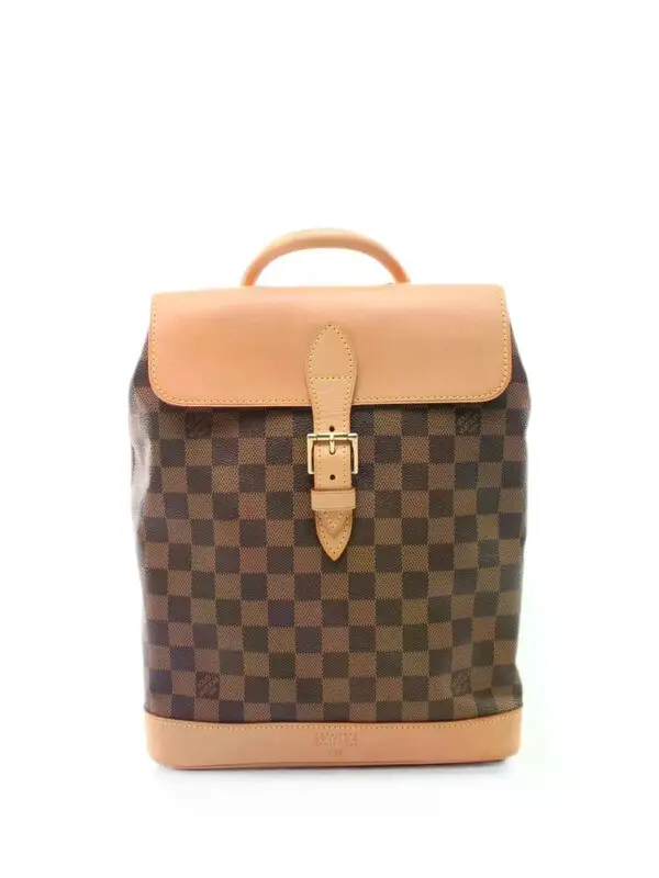 LOUIS VUITTON 1996 Arlequin Damier Ebene Backpack - Brown
