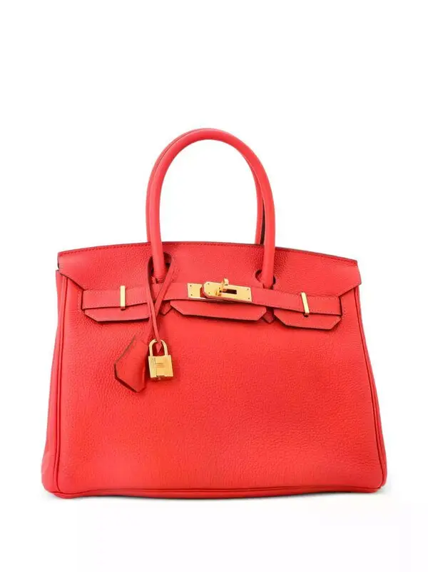 Hermès Birkin Togo Handbag With Gold Hardware - Red