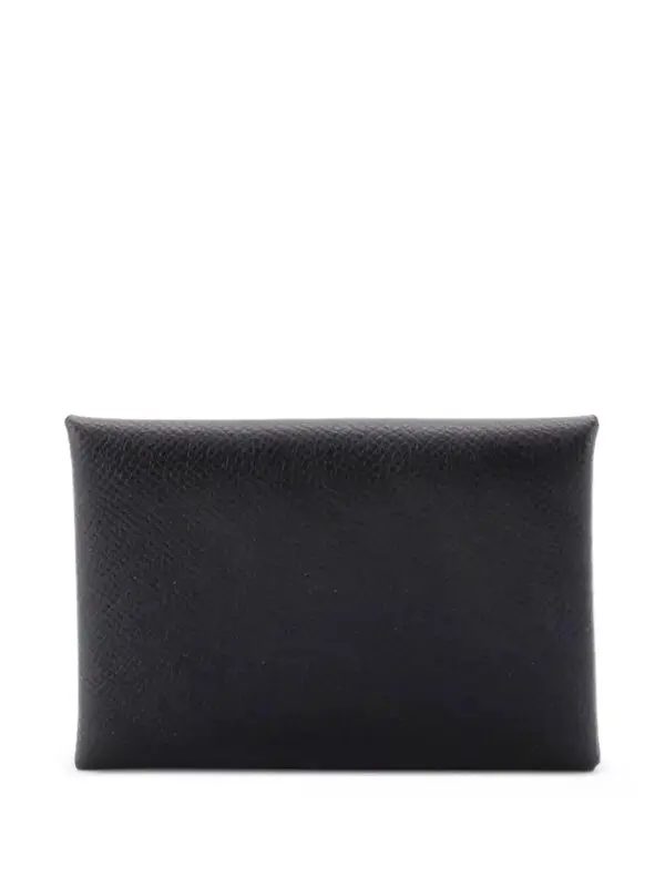 Hermès Calvi Duo Epsom Card Holder - Black