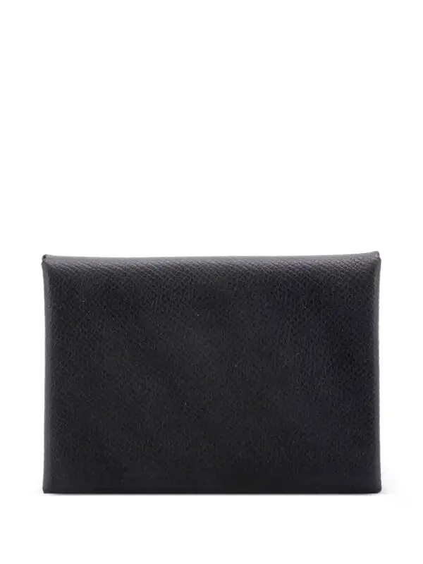Hermès Calvi Duo Epsom Card Holder - Black