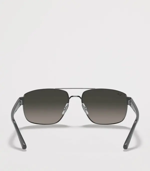 Ray-ban Metal Irregular Rectangle Sunglasses - Grey