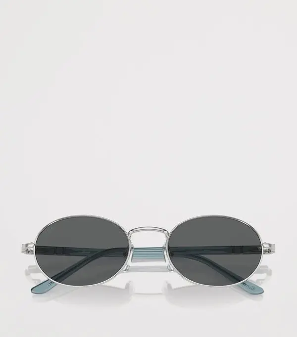 Persol Ida Oval Sunglasses - Silver