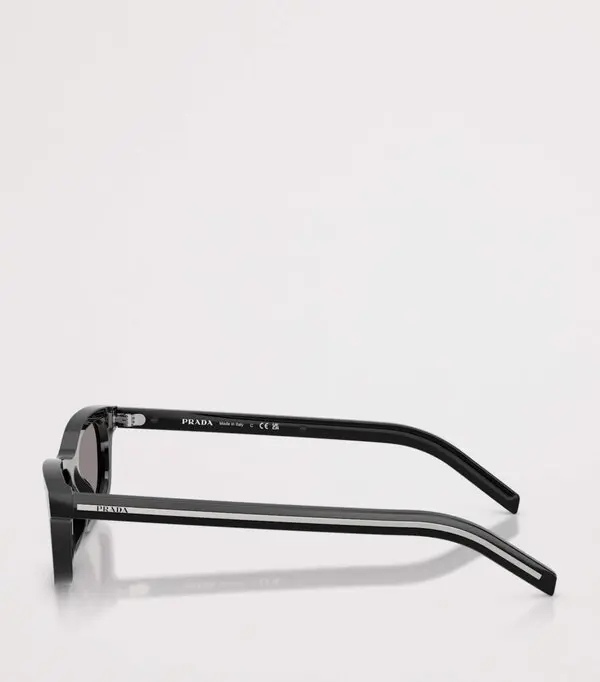 Prada Acetate Rectangle Sunglasses - Black