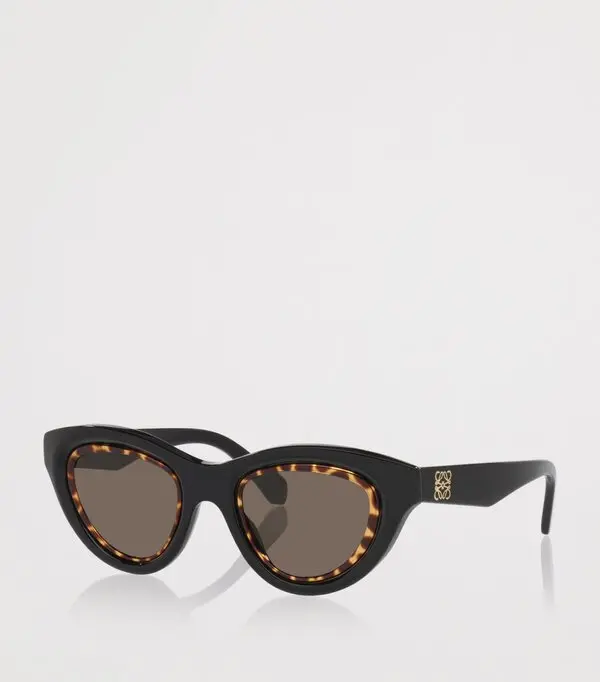 Loewe Mini Anagram Cat Eye Sunglasses - Black