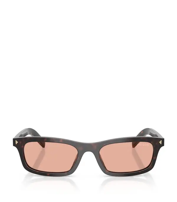 Prada Acetate Pillow Sunglasses - Brown