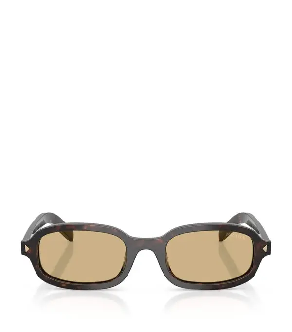 Prada Acetate Oval Sunglasses - Brown