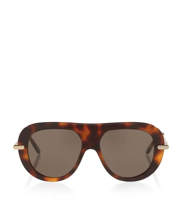 Loewe Tortoiseshell Slim Pilot Sunglasses - Brown