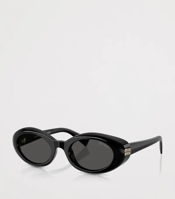 Miu Miu Oval Wrap-around Sunglasses