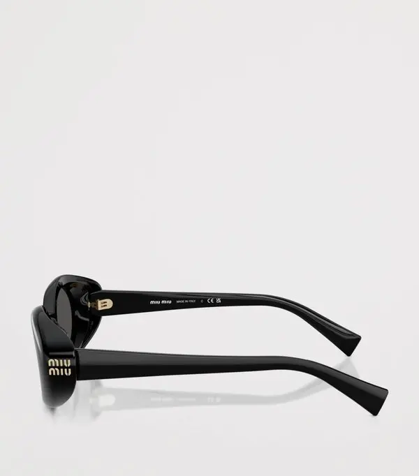 Miu Miu Oval Wrap-around Sunglasses