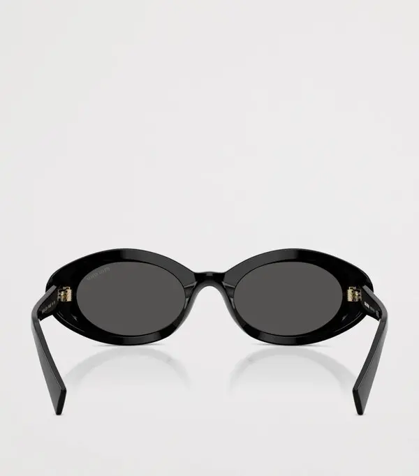 Miu Miu Oval Wrap-around Sunglasses